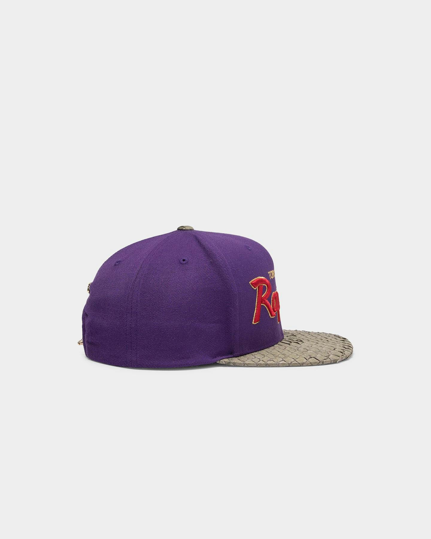 Mitchell & Ness Toronto Raptors Lux Carp Script HWC Snapback Purple/Gr ...
