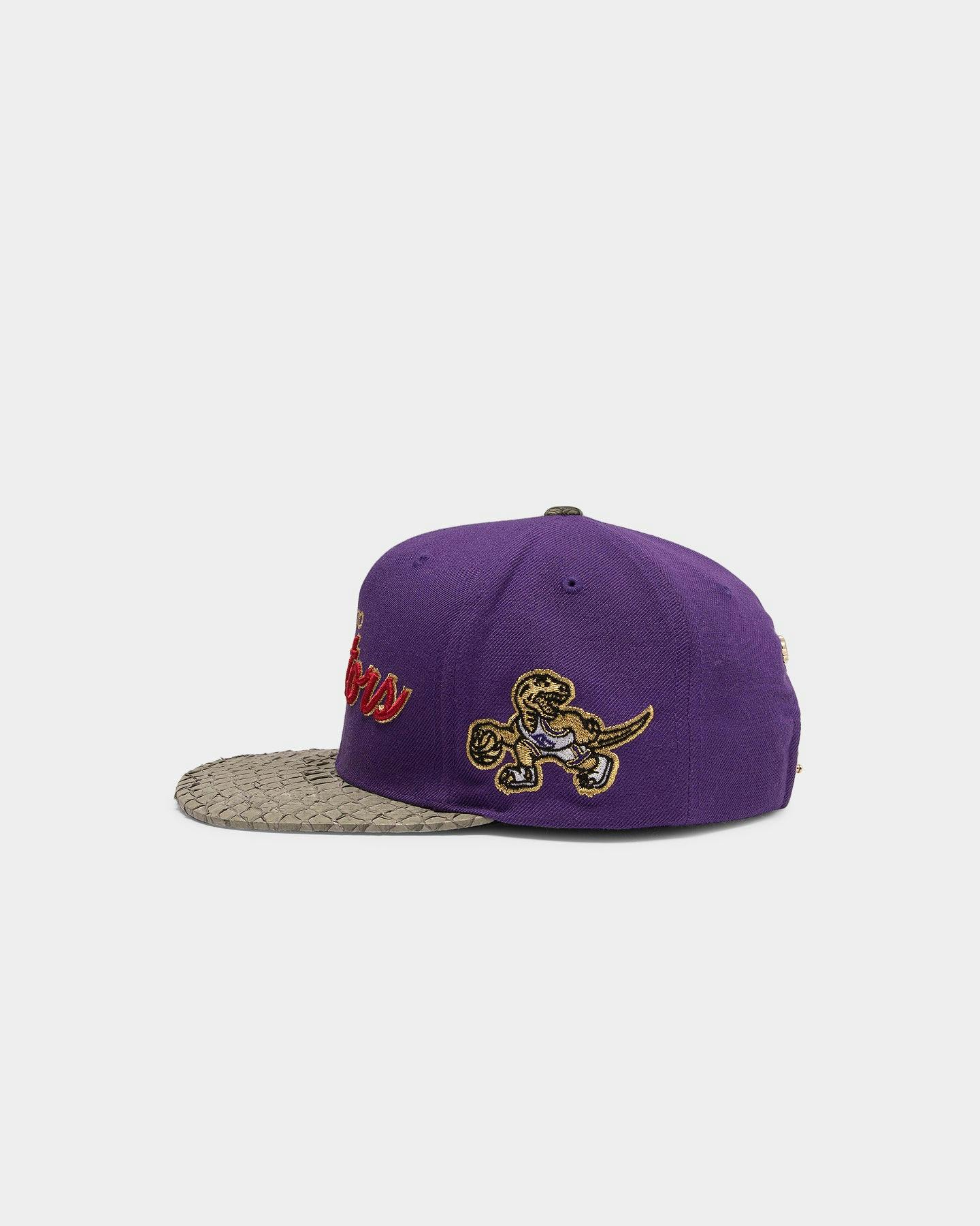 Mitchell & Ness Toronto Raptors Lux Carp Script HWC Snapback Purple/Gr ...