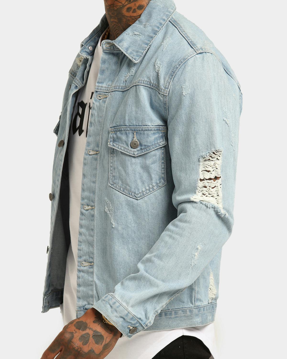 Saint Morta Rag Denim Jacket Medium Blue | Culture Kings US