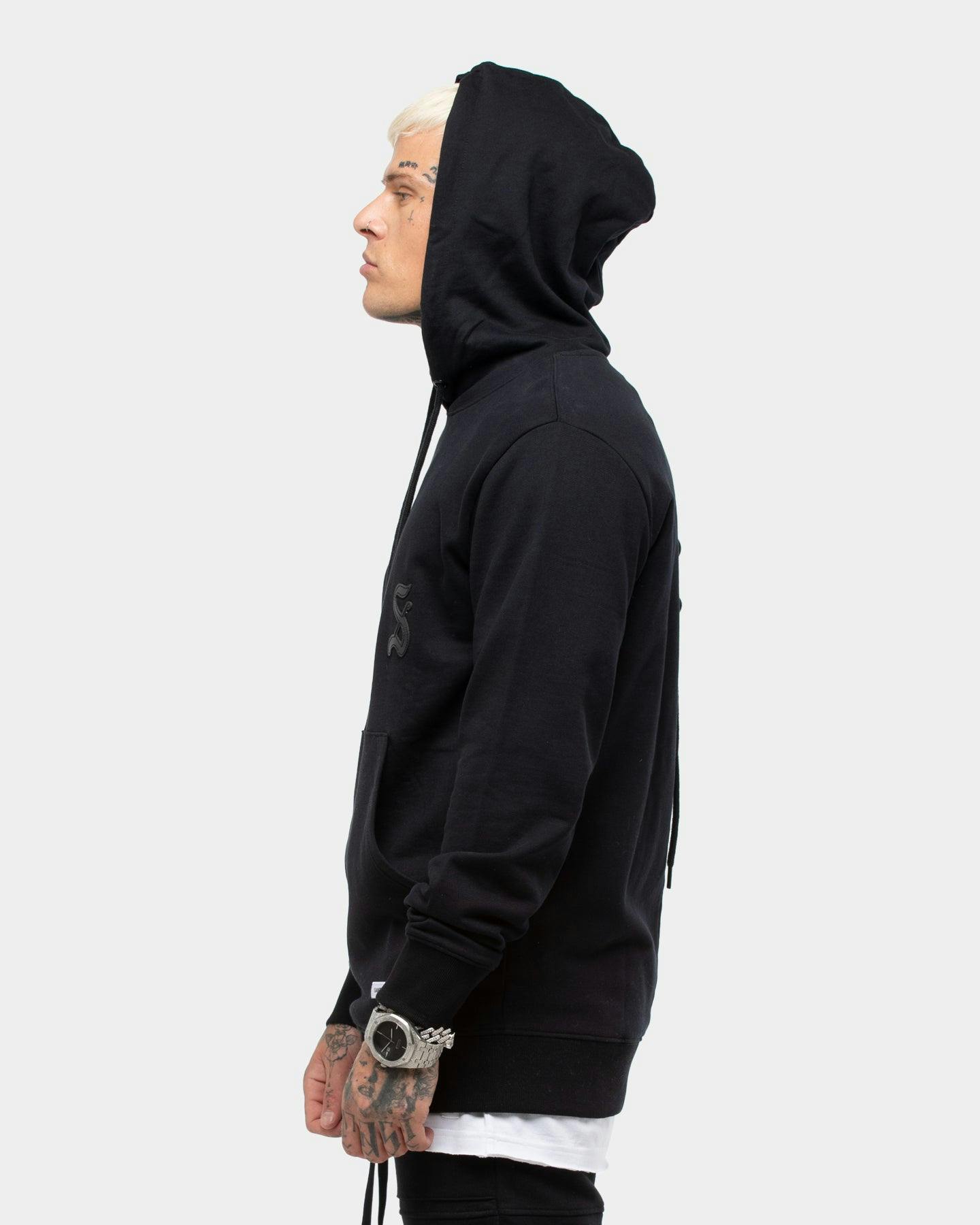 Saint Morta Men's Rope Panel Hoodie Black/Black | Culture Kings US