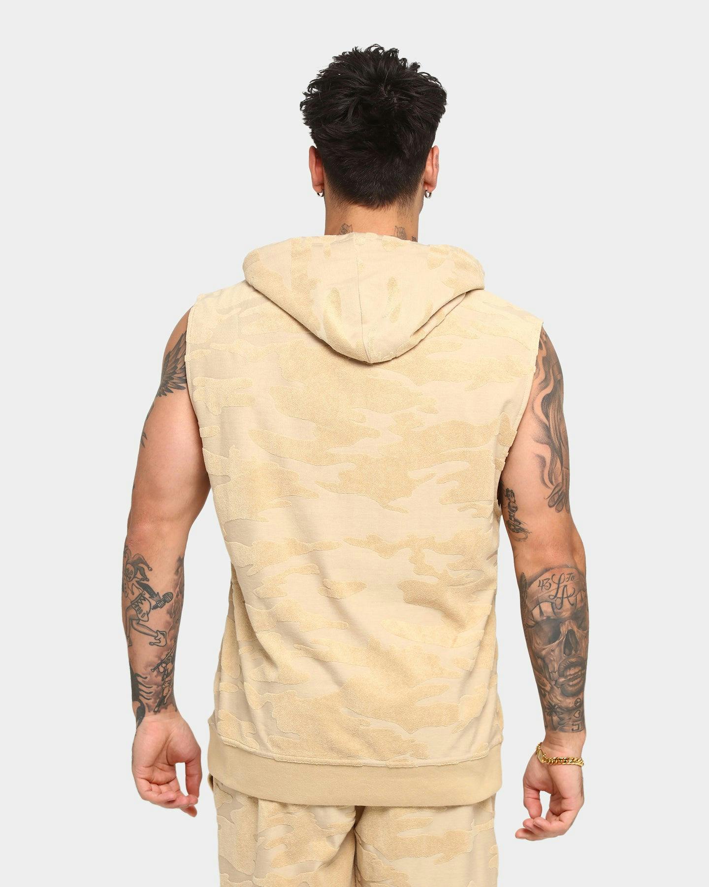 Last Kings Camo De Luxe Sleeveless Hood Tan | Culture Kings US