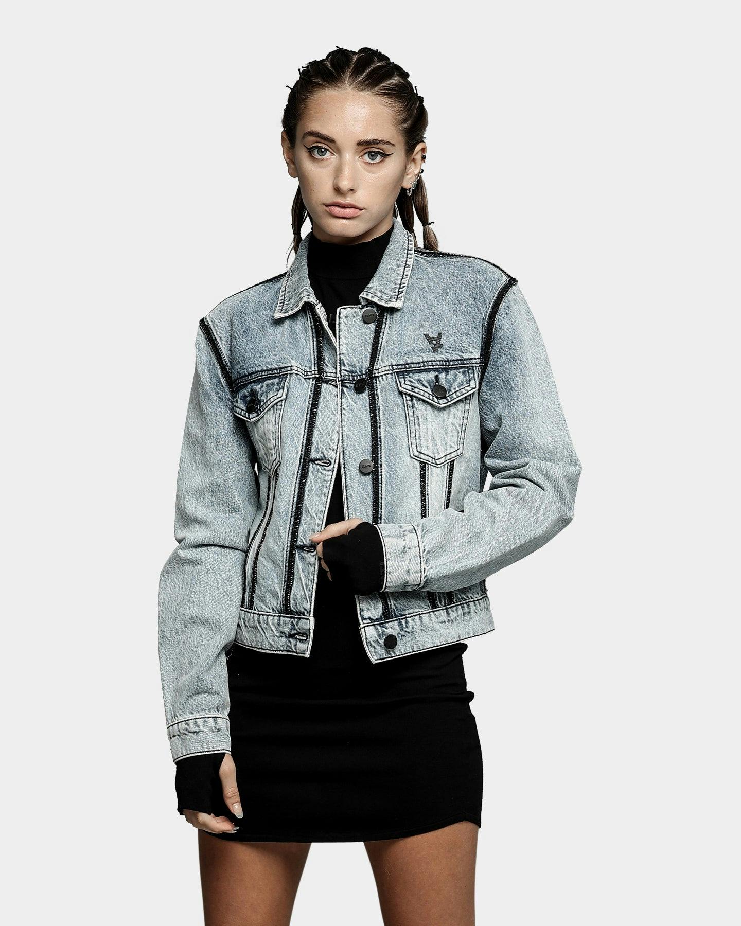 The Anti Order Women's Post Modern Denim Jacket Bleached Blue | Culture ...
