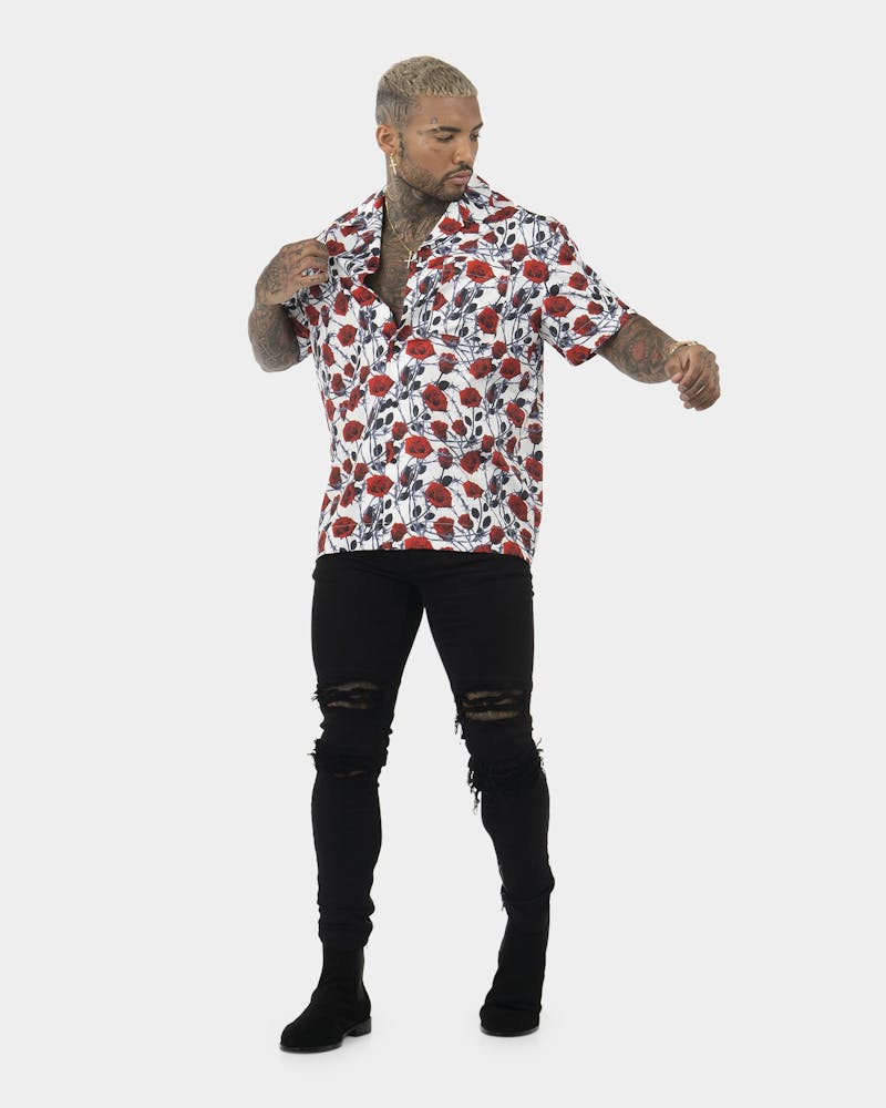 Saint Morta Heavenly Creatures Short Sleeve Shirt White/Red | Culture ...