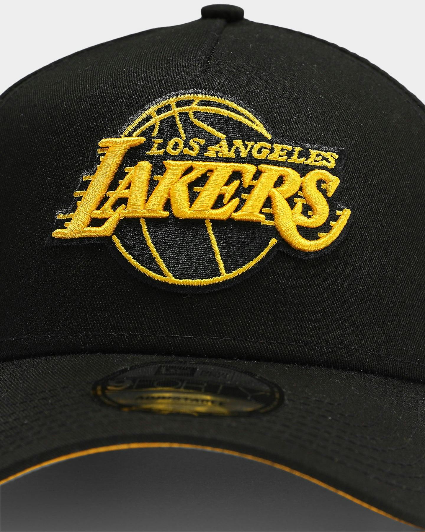 New Era Los Angeles Lakers 9FORTY A-Frame Snapback Black/Yellow ...