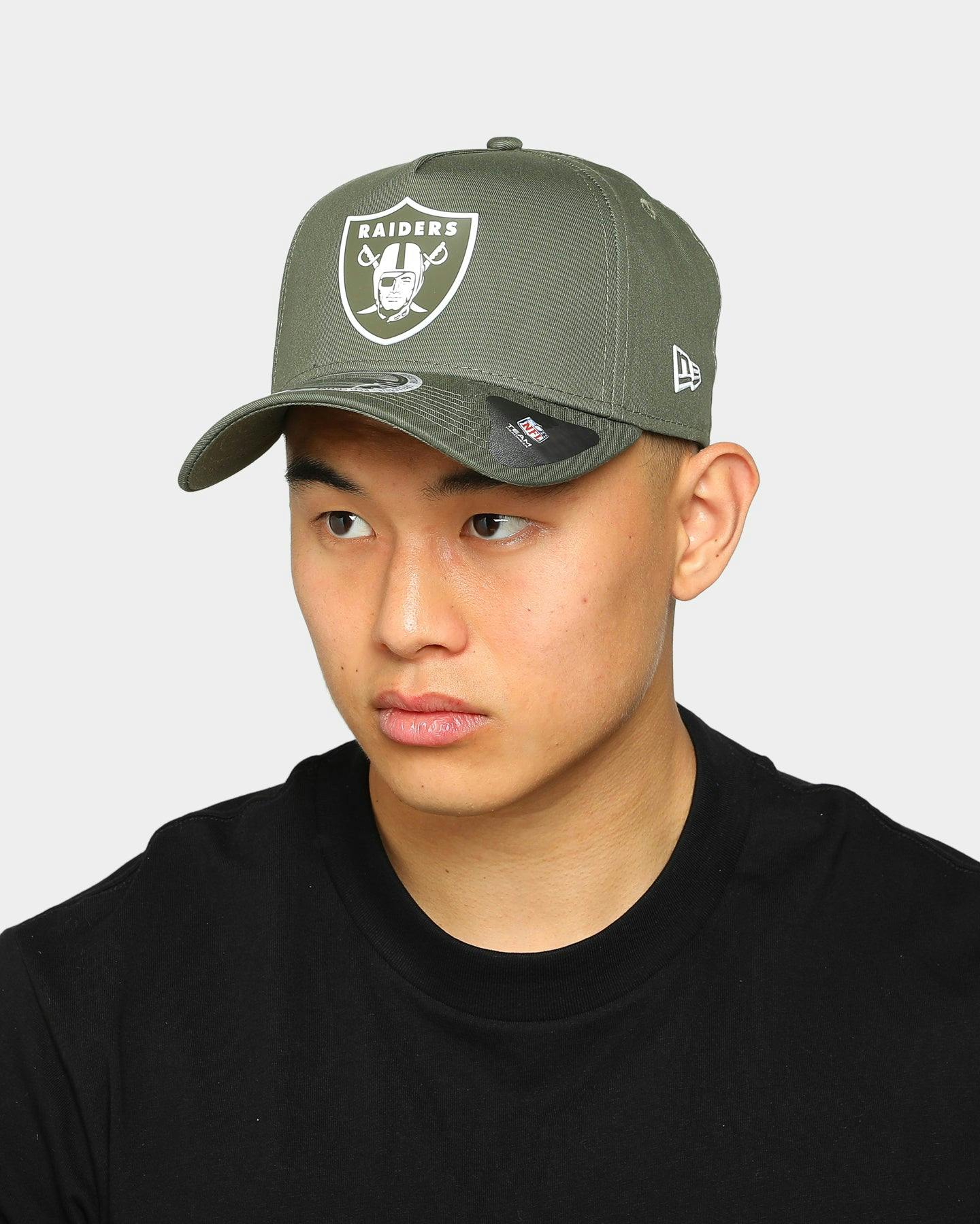 New Era Raiders 9FORTY A-Frame Reflective Logo Snapback Olive/3M ...