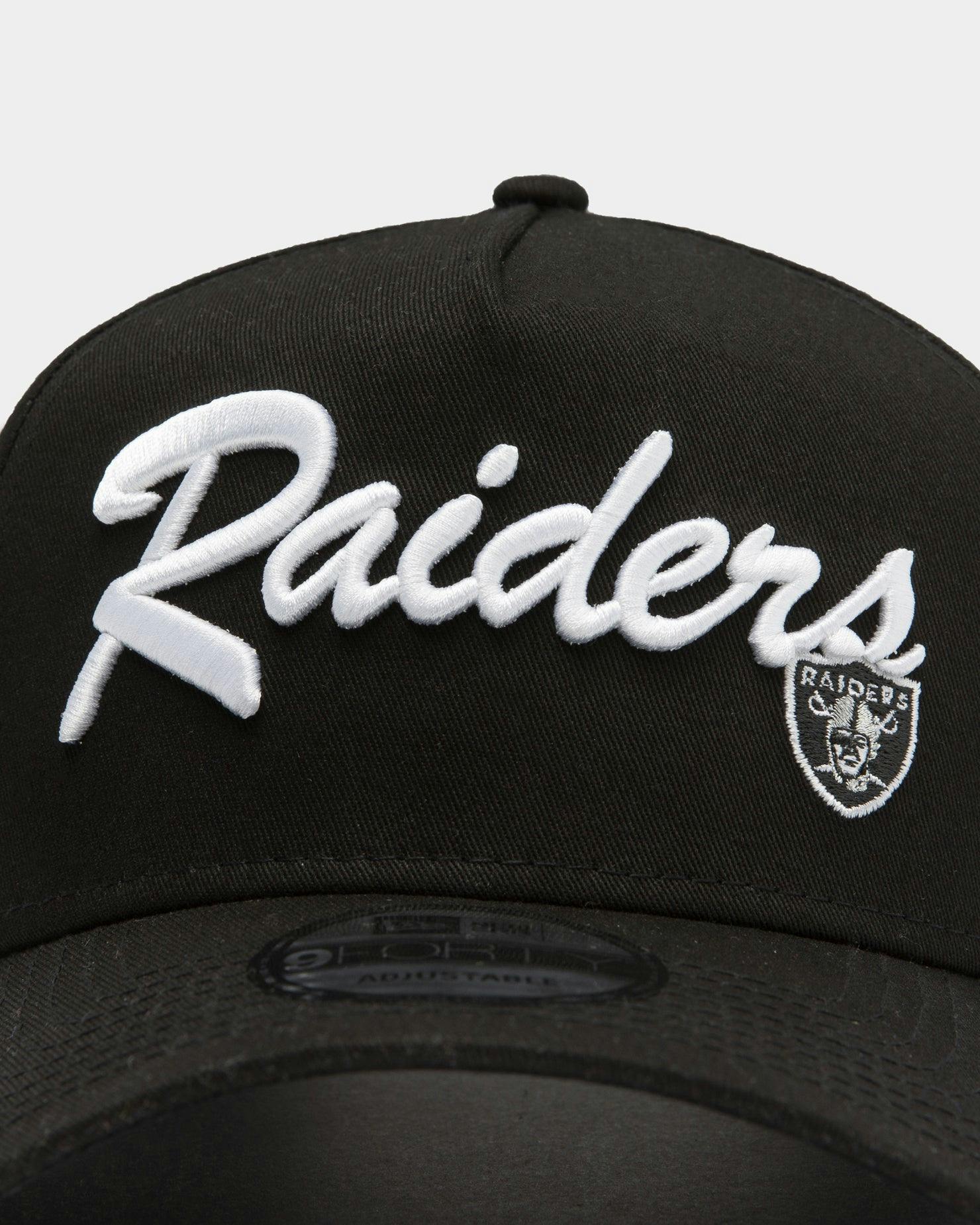 New Era Raiders 9FORTY A-Frame Vintage Script Snapback Black/OTC ...