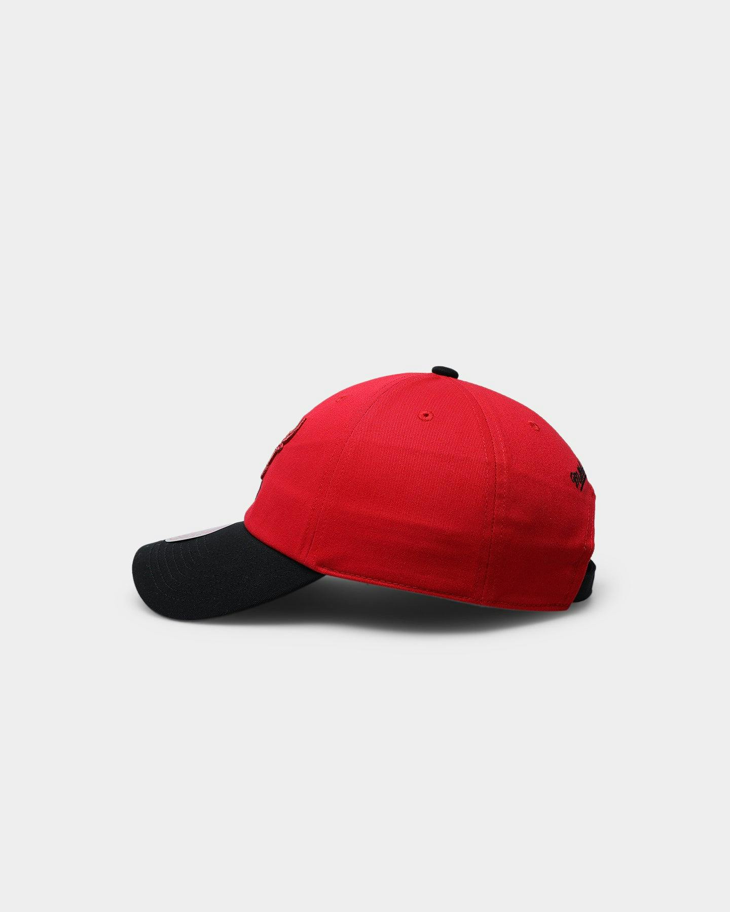 Mitchell & Ness Chicago Bulls Dad Hat Strapback Red/Black | Culture ...