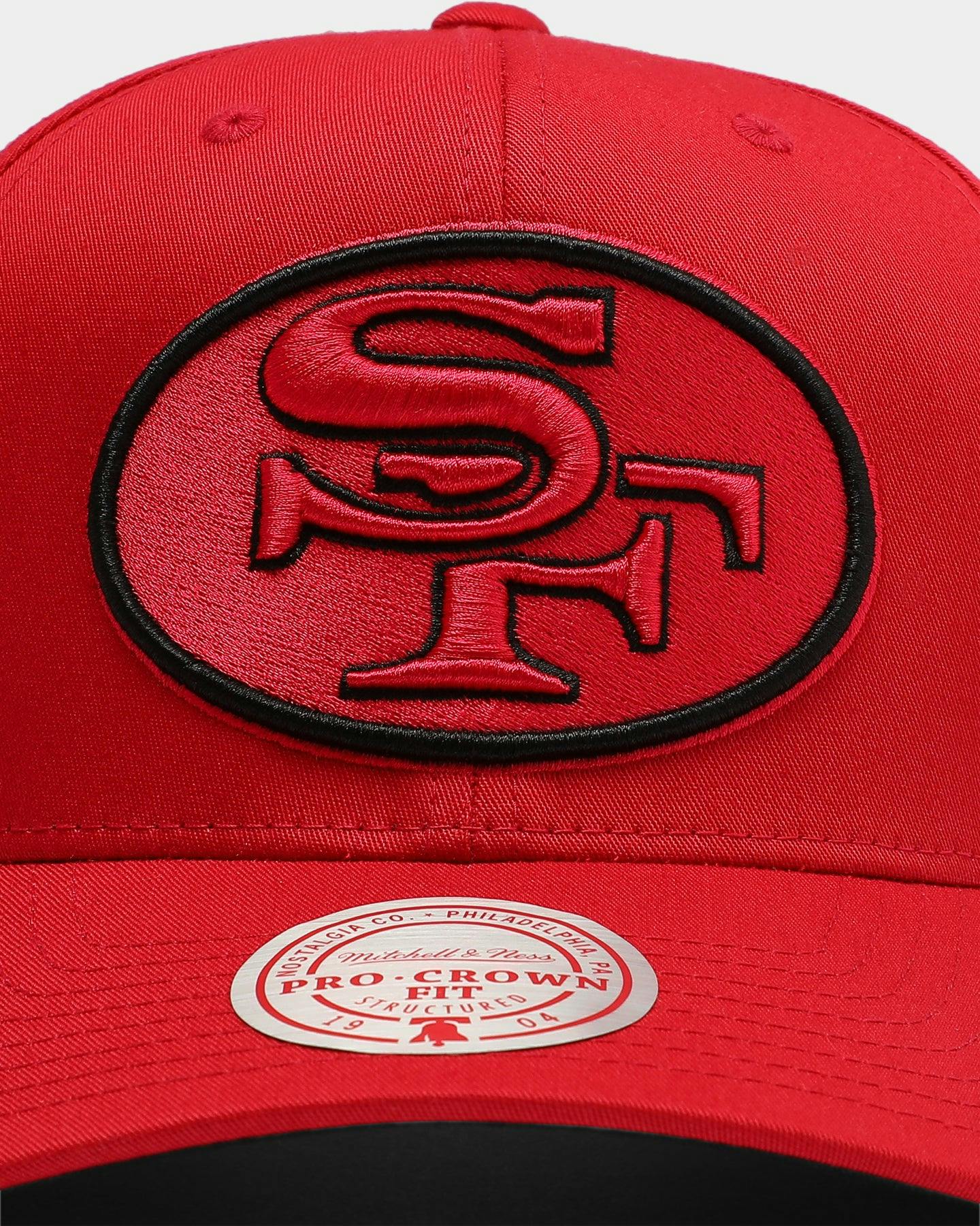 Mitchell & Ness San Francisco 49ers Cotton Pro Crown Snapback Red ...