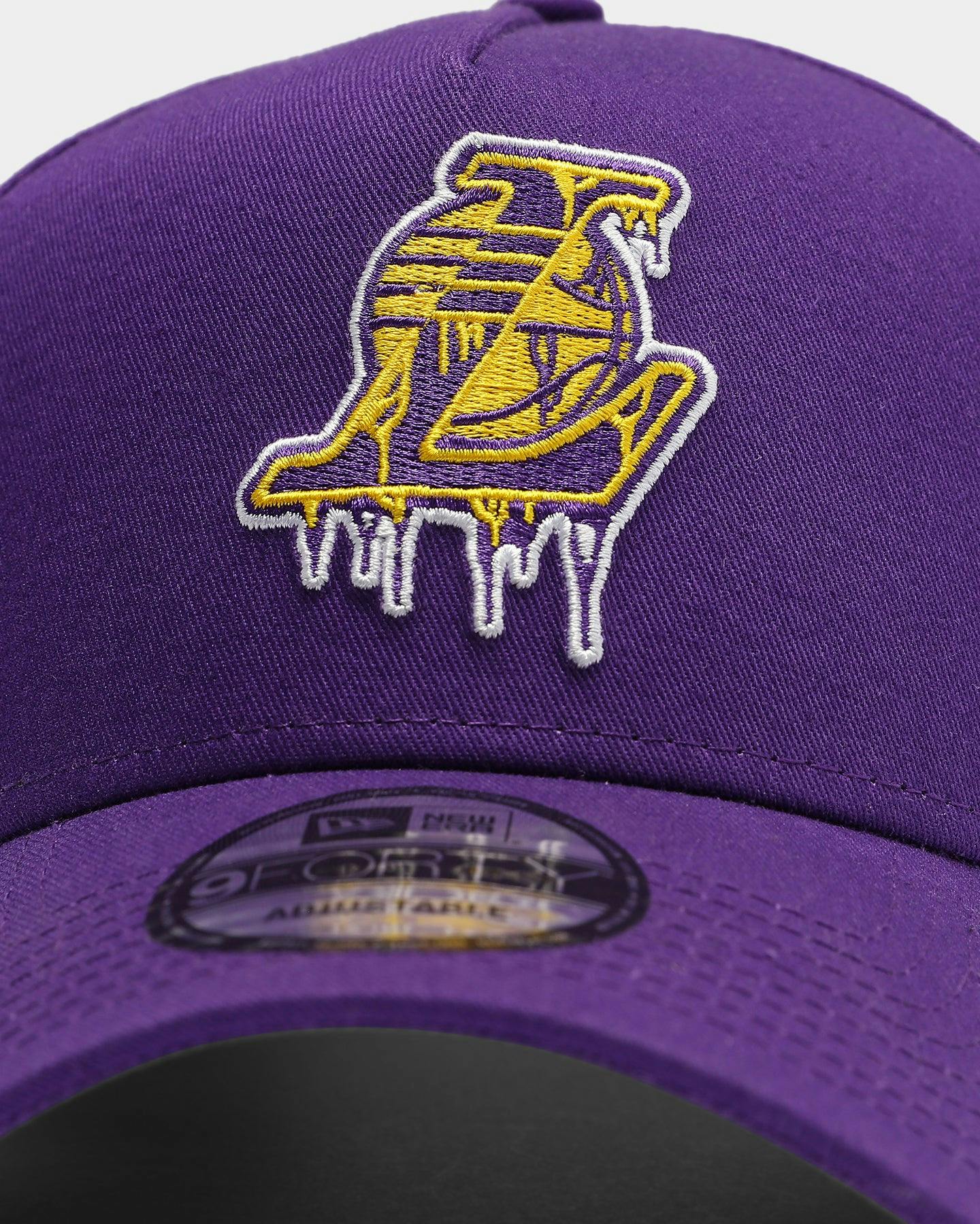 New Era Los Angeles Lakers OTC Drip 9FORTY A-Frame Snapback Purple/Yel ...