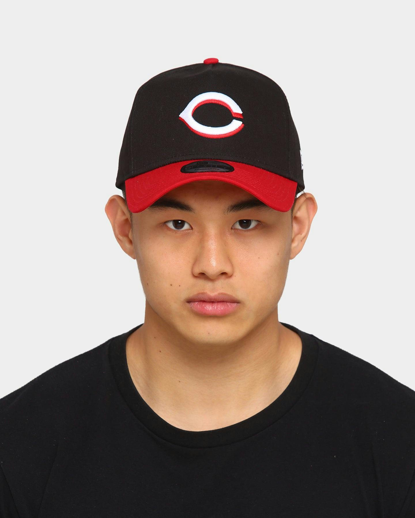 New Era Cincinnati Reds OTC 9FORTY A-Frame Snapback Black/Red | Culture ...