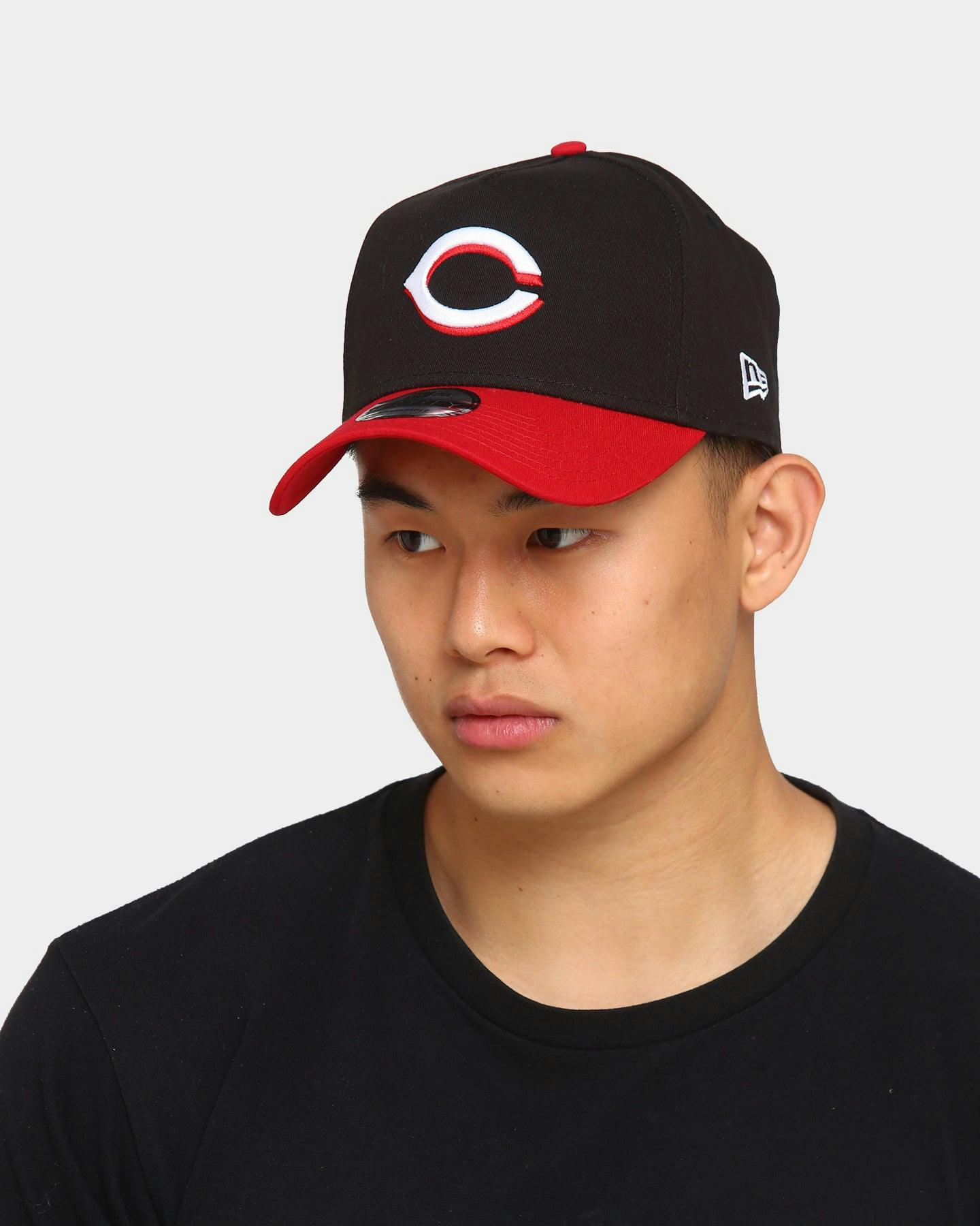 New Era Cincinnati Reds OTC 9FORTY A-Frame Snapback Black/Red | Culture ...