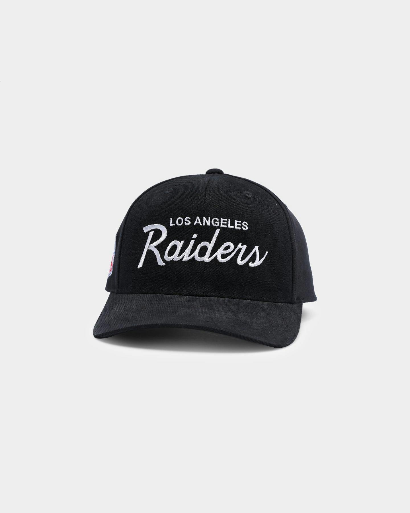 Mitchell & Ness Los Angeles Raiders Script Pro Crown Snapback Black ...