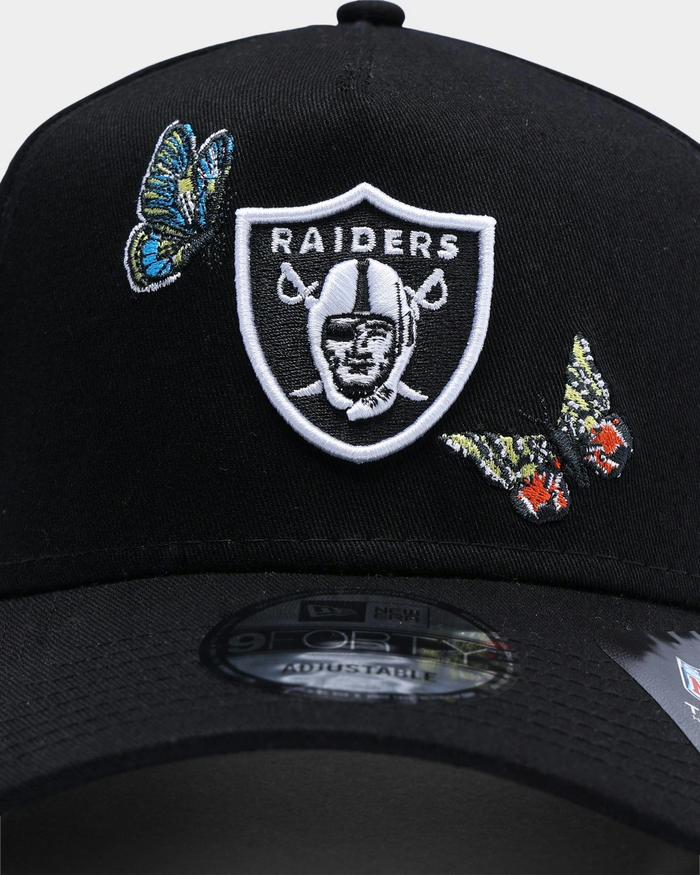 New Era Raiders "Butterfly Logo" 9FORTY A-Frame Snapback Black ...