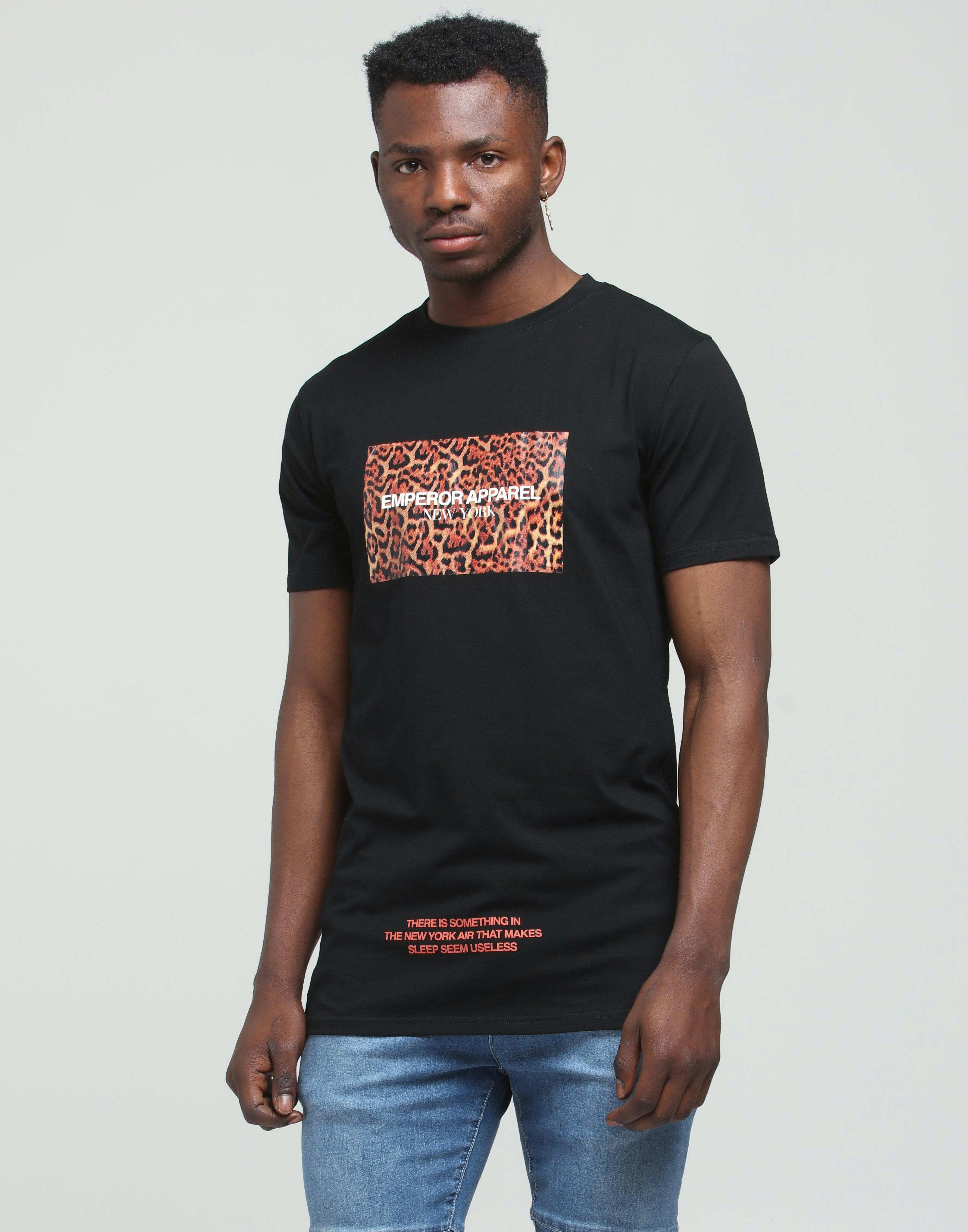 Emperor Apparel New York Tshirt Black/Leopard | Culture Kings US