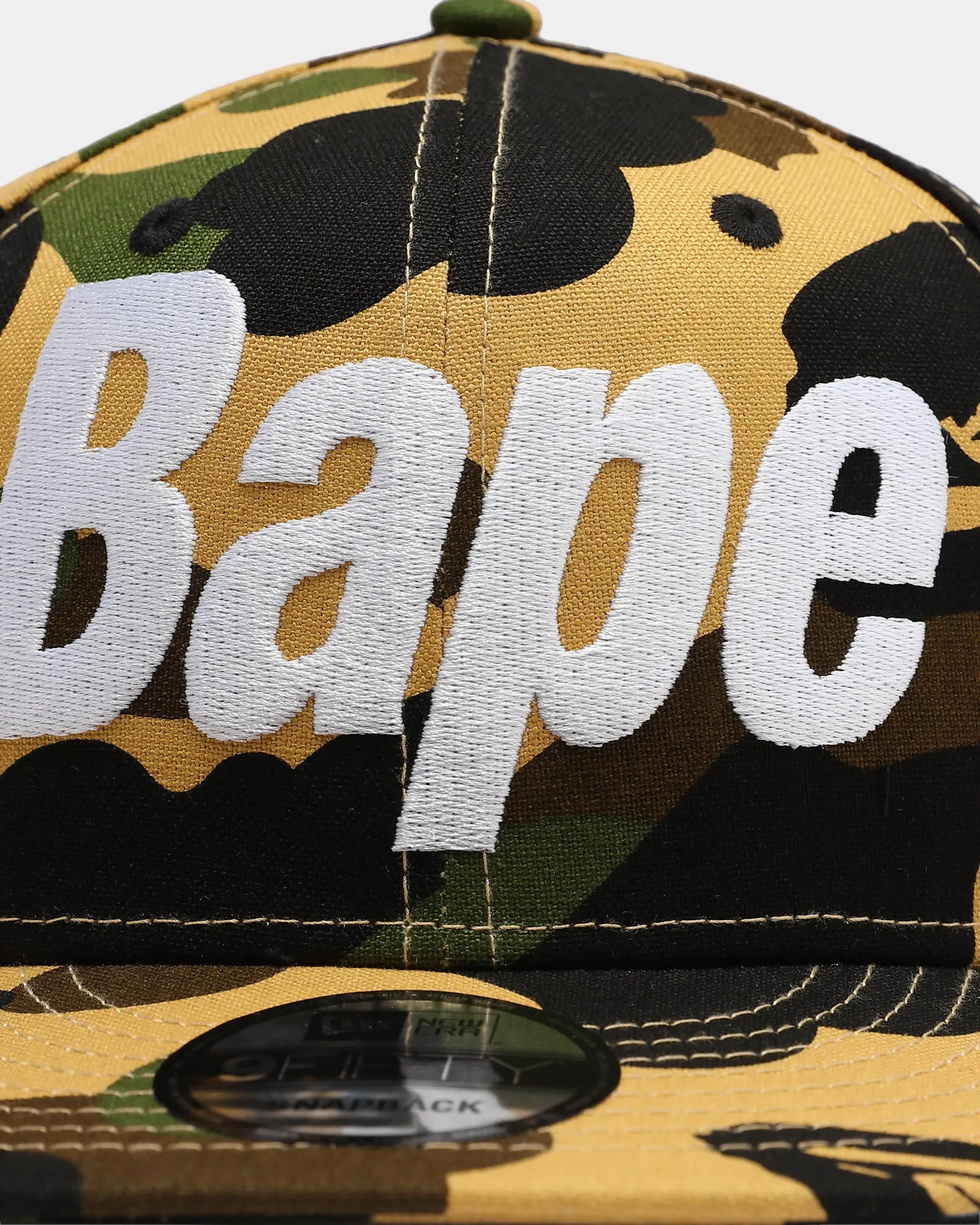 A Bathing Ape 1st Camo Bape x New Era Snapback Yellow | Culture Kings US