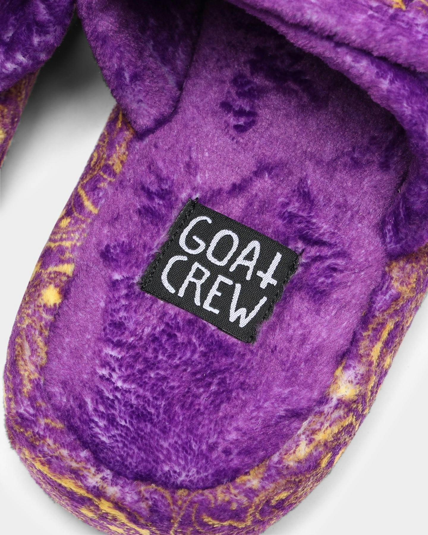 Goat Crew Velcro Paisley Bandana Slipper Purple/Yellow | Culture Kings US