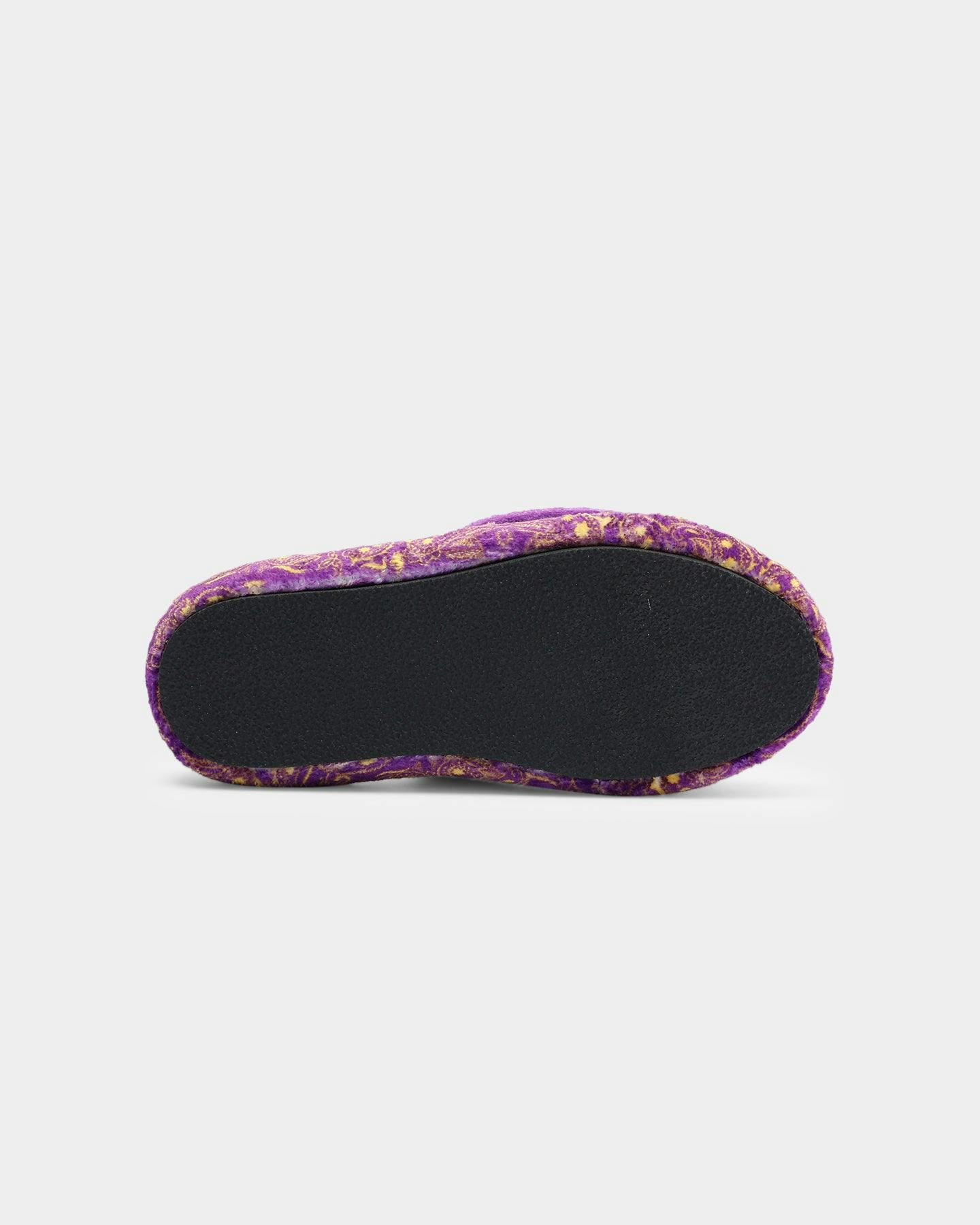 Goat Crew Velcro Paisley Bandana Slipper Purple/Yellow | Culture Kings US