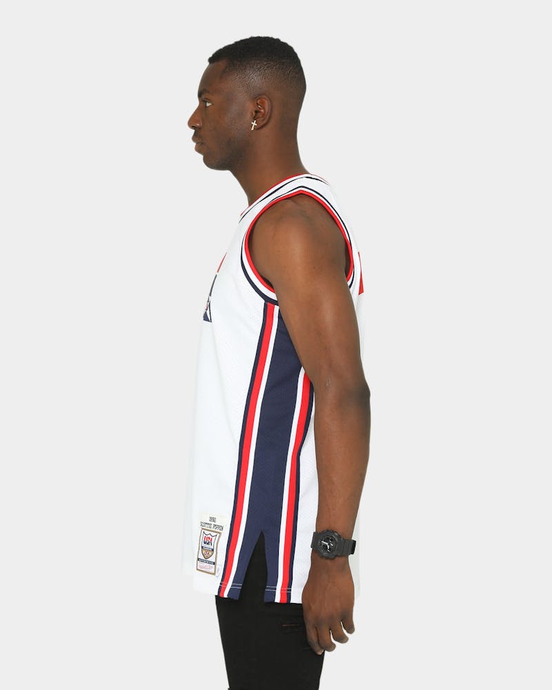 Mitchell & Ness Scottie Pippen #8 USA 92' NBA Authentic Jersey White ...