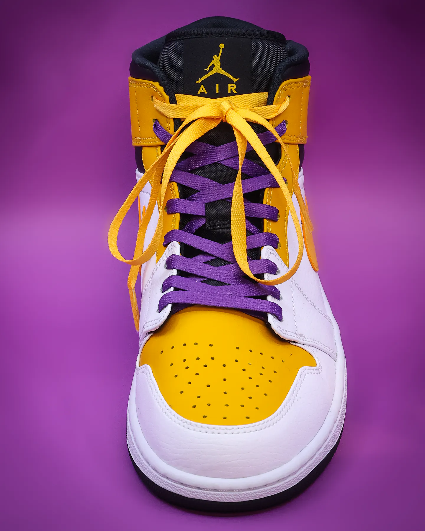 Lacespace Jordan Two Tone Laces Gold/Purple | Culture Kings US