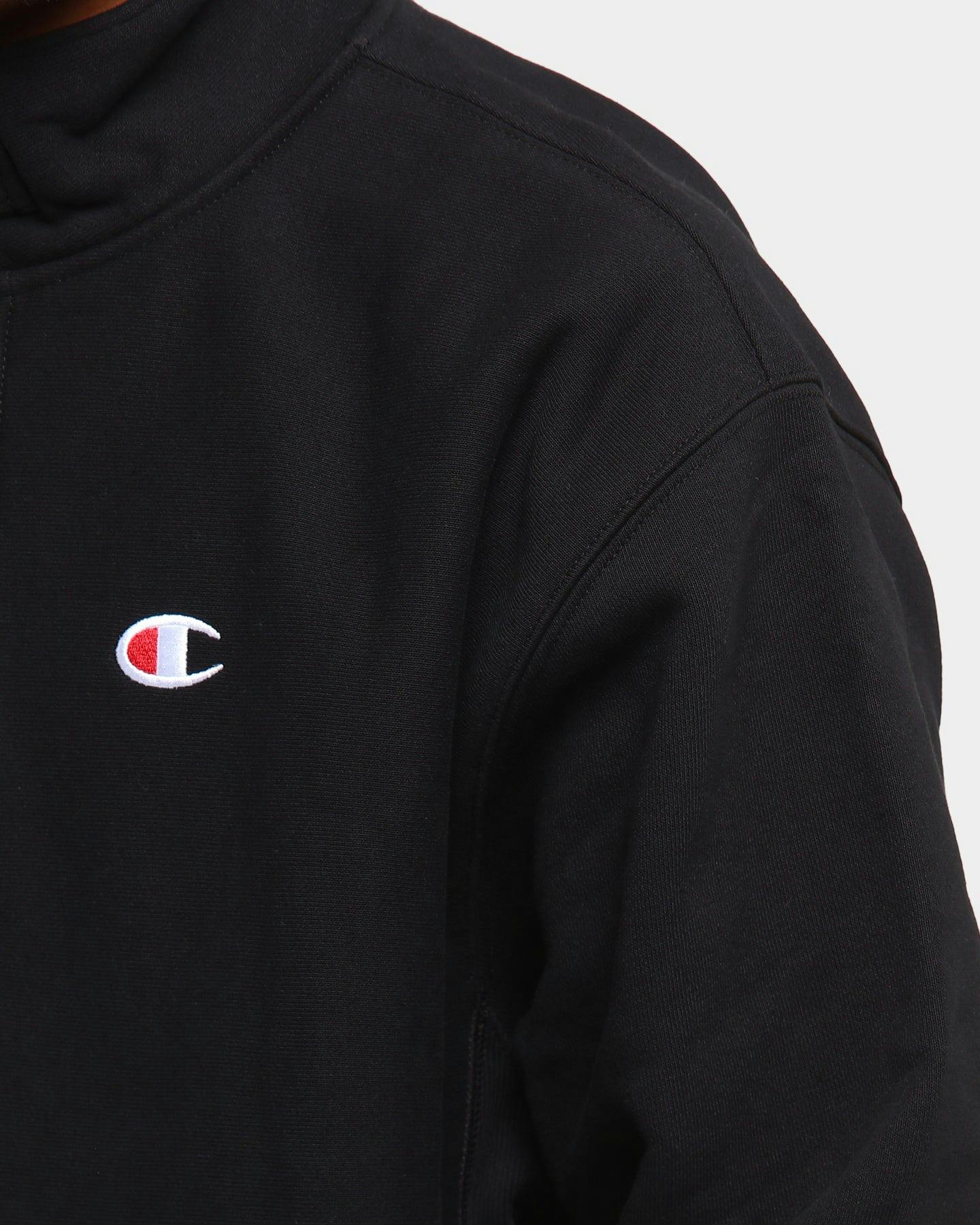 Champion Men's Reverse Weave Quarter Snap Pullover Black | Culture Kings US